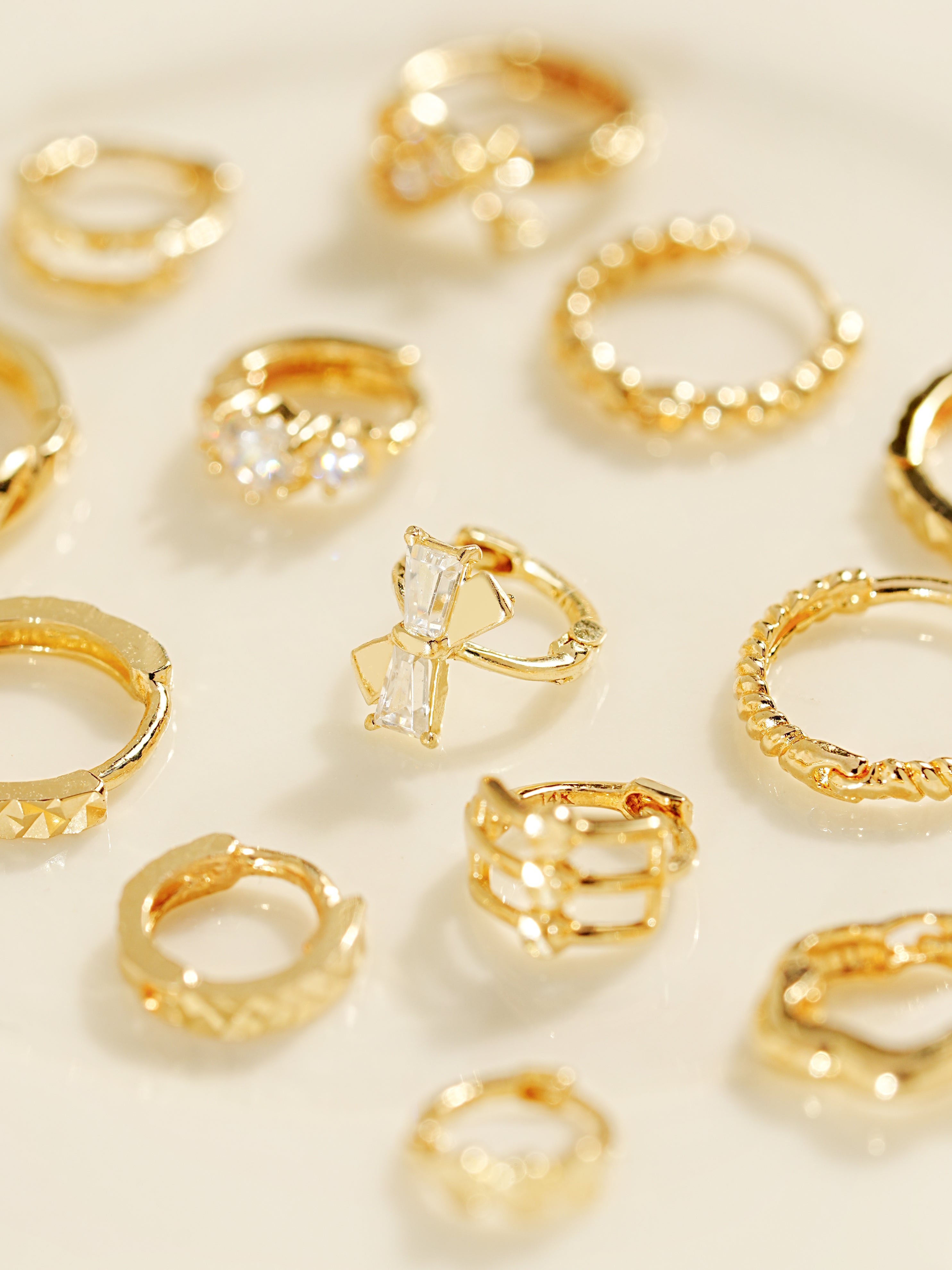 14K Gold Bling Ring Hoop Earring Collection – MinimalBijoux