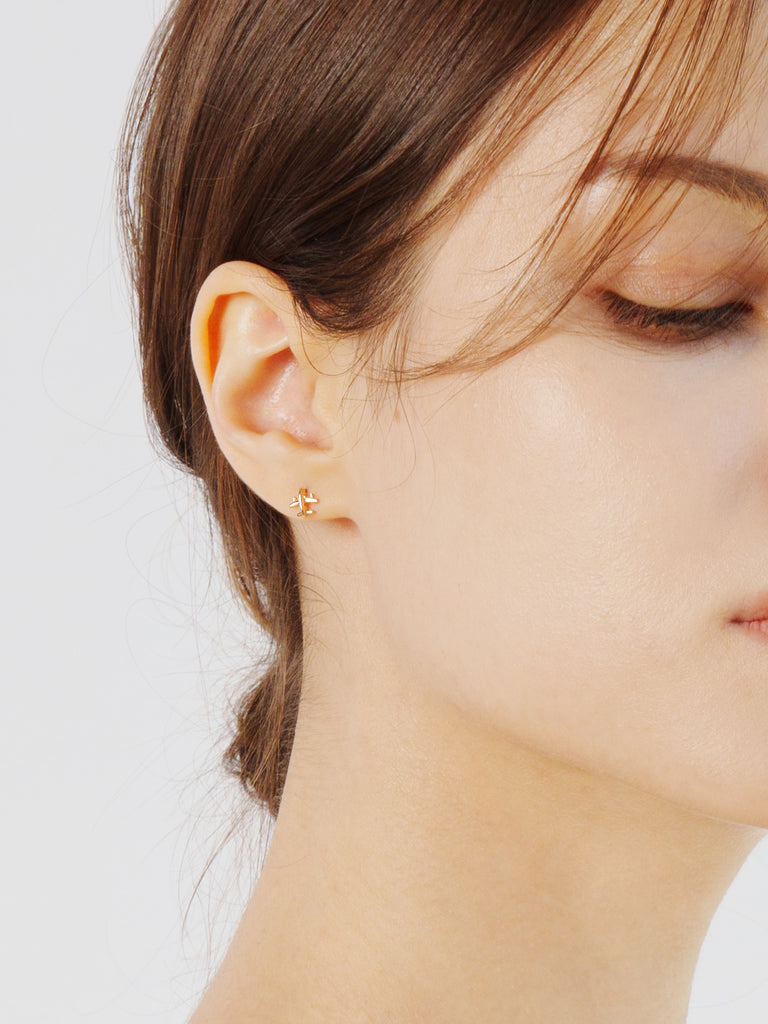 14K Gold Mini Airplane Internally Threaded Labret Piercing 18G16G ...