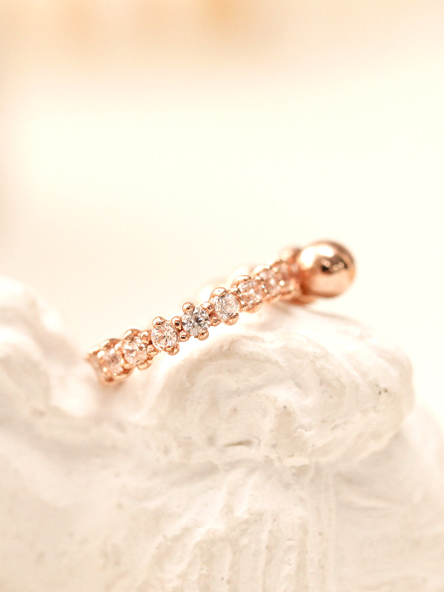 14K Gold Bling Cubic C-Type Conch Piercing – MinimalBijoux