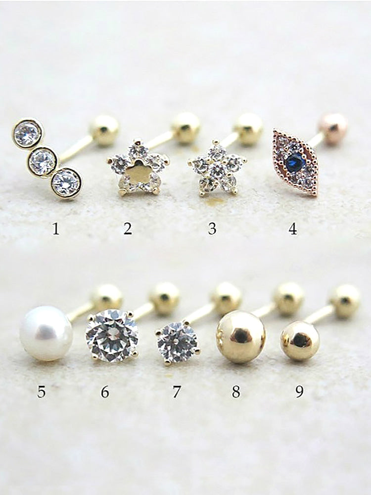 14K Gold Rook Earring 20G – MinimalBijoux